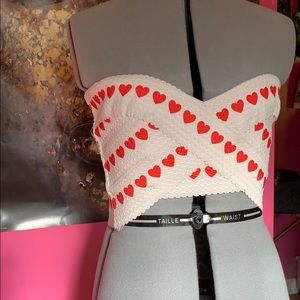 Windsor | Tops | Heart Patterned Crop Tube Top | Poshmark